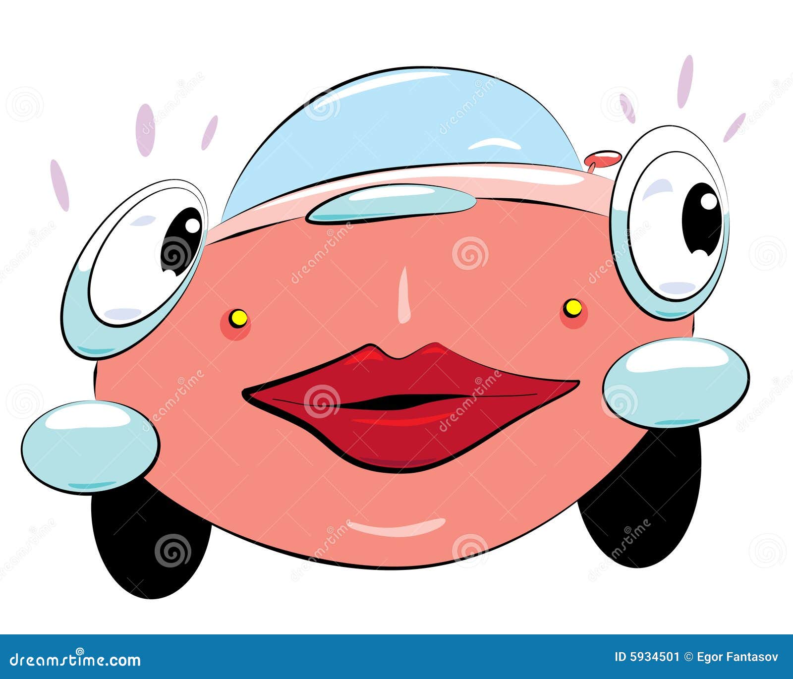 Girl car stock vector. Illustration of girl, isolated - 5934501