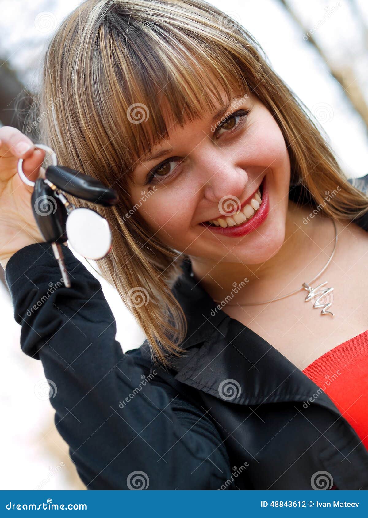 Girl with car keys stock photo. Image of head, people - 48843612