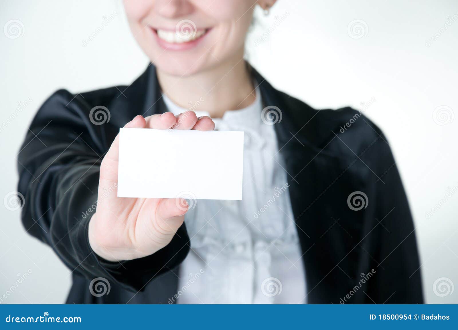 Girl with card stock photo. Image of female, adult, model - 18500954