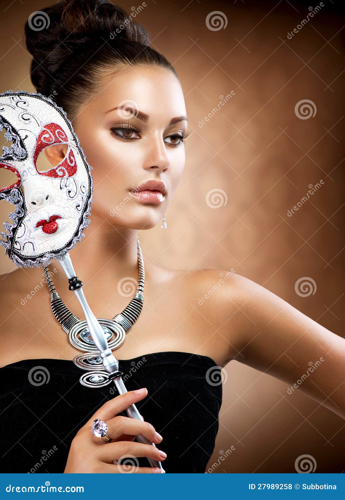 Girl with Carnival Mask stock photo. Image of costume - 27989258