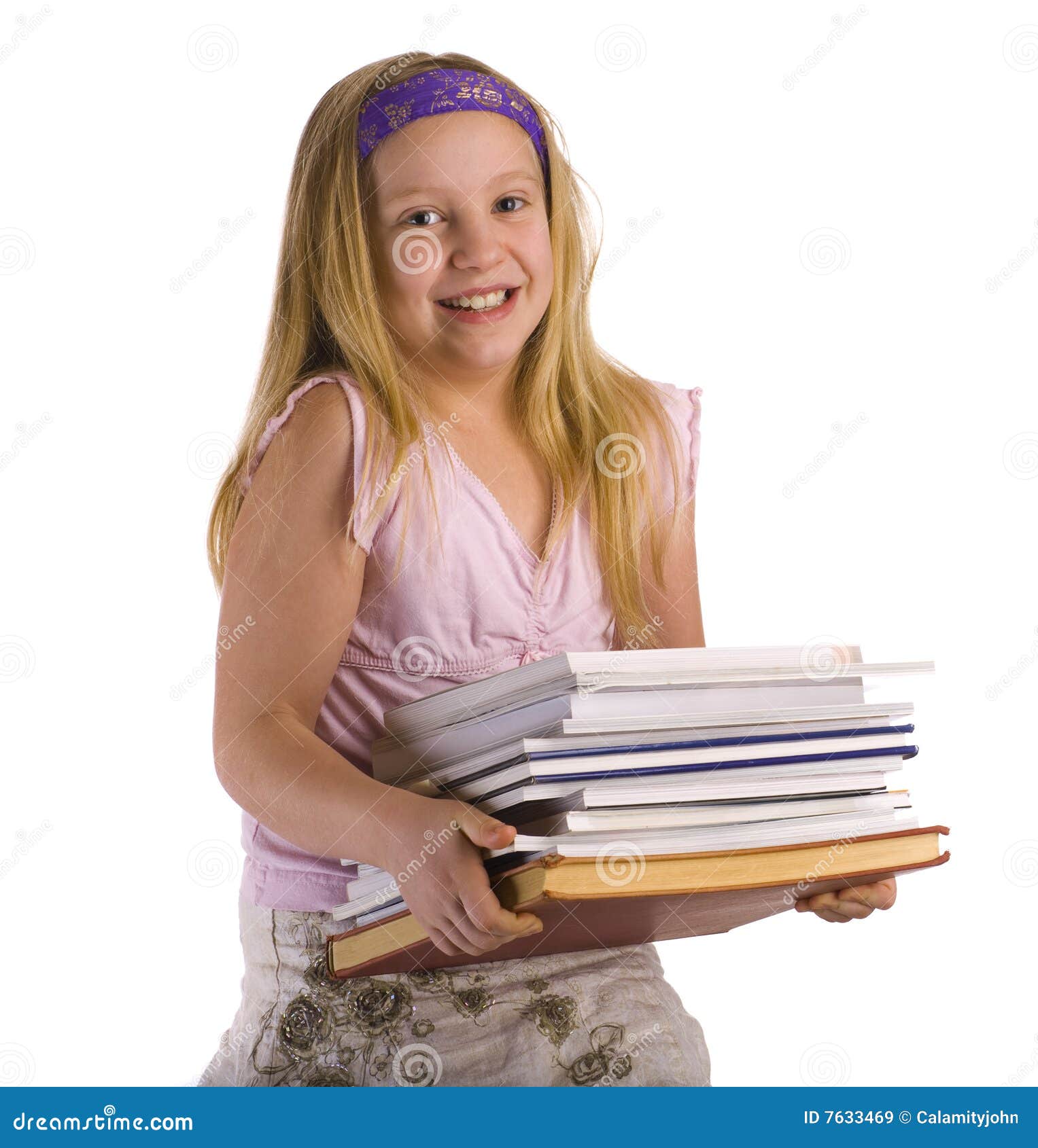 Girl Carrying Books Royalty Free Stock Images - Image: 7633469