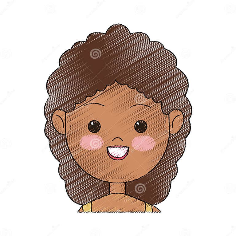 Girl Cartoon Icon Stock Vector Illustration Of Cheerful 84509969