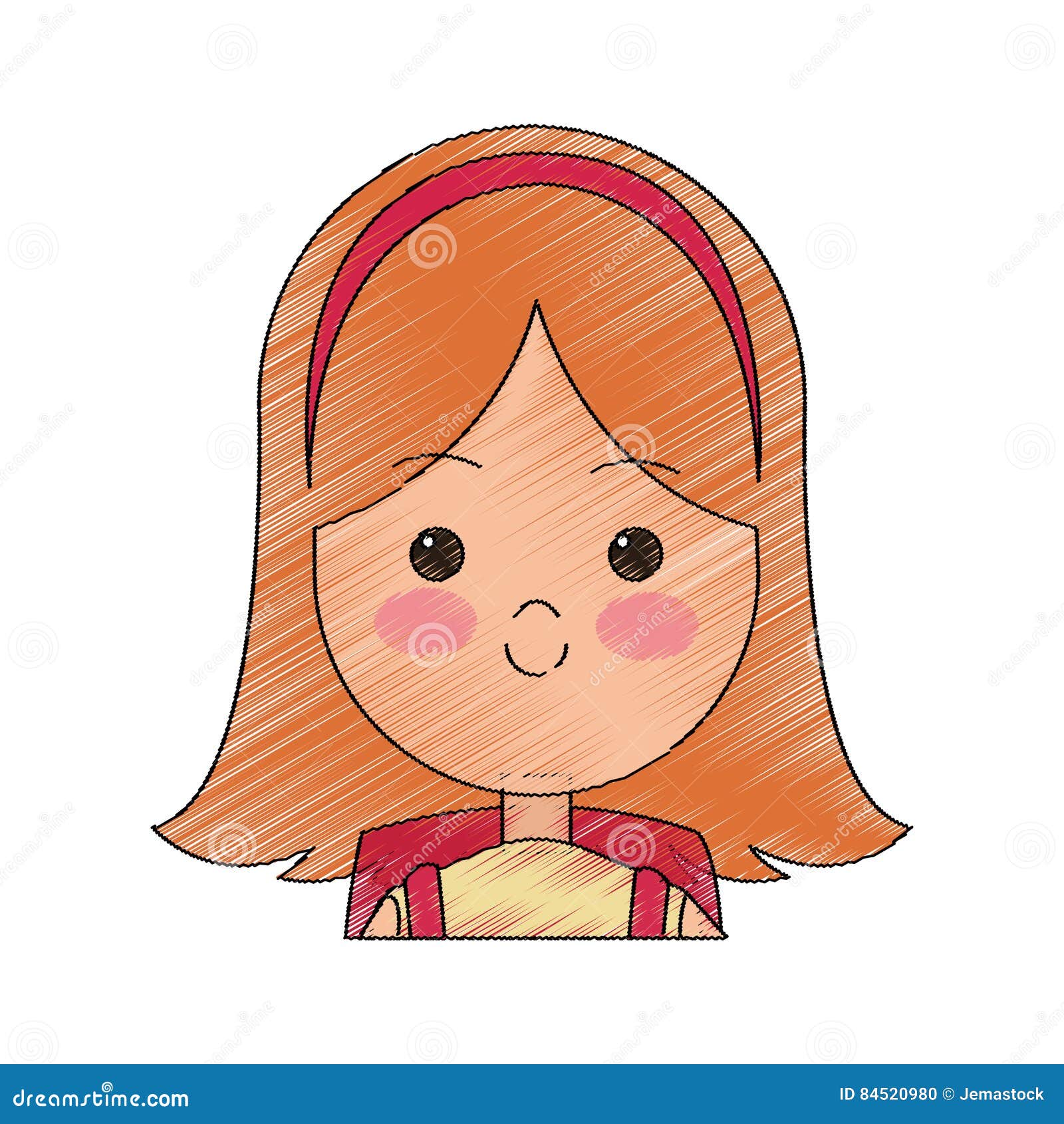 Girl Cartoon Icon Stock Vector Illustration Of People 84520980
