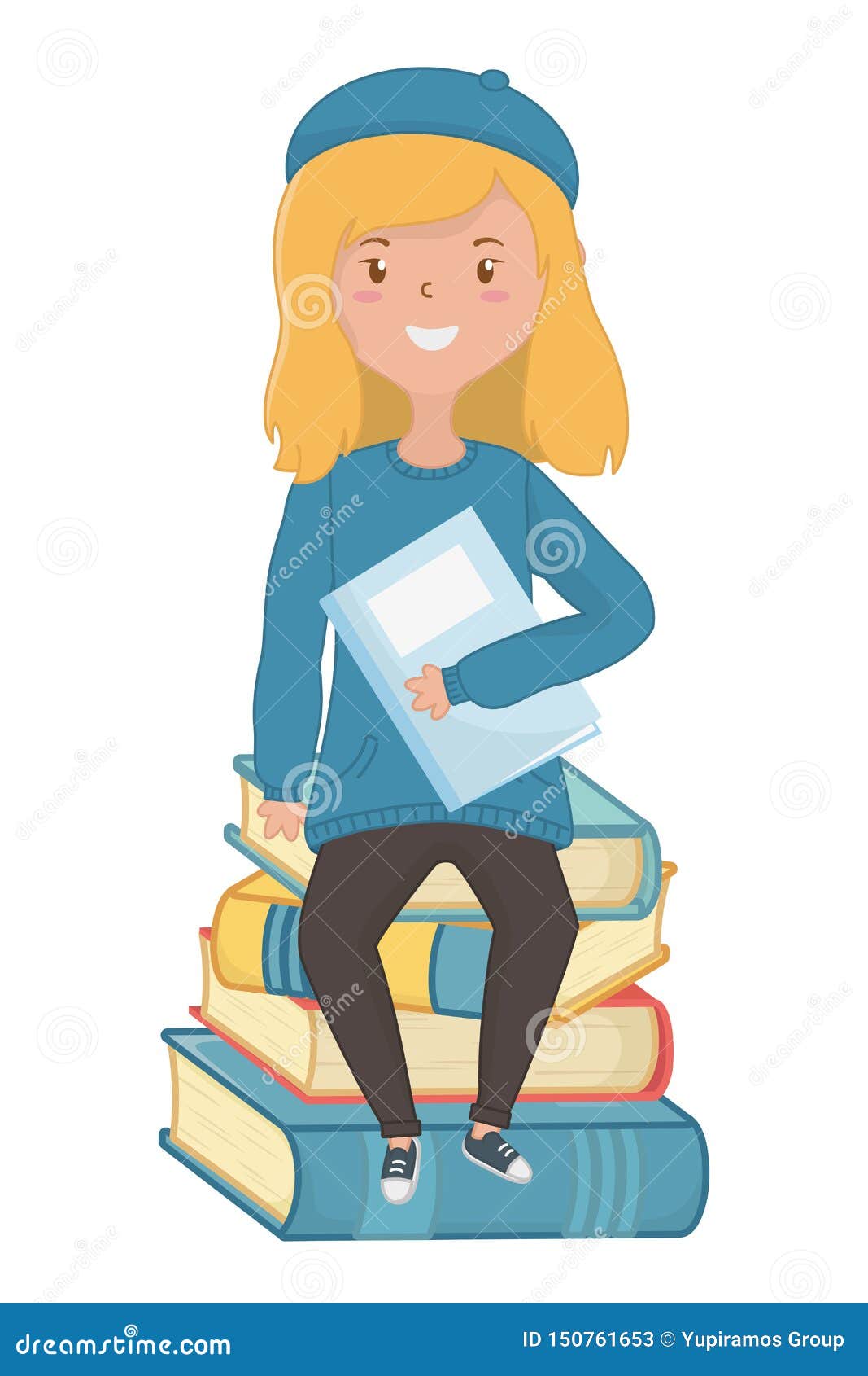 Girl Cartoon of School Design Stock Vector - Illustration of commercial ...
