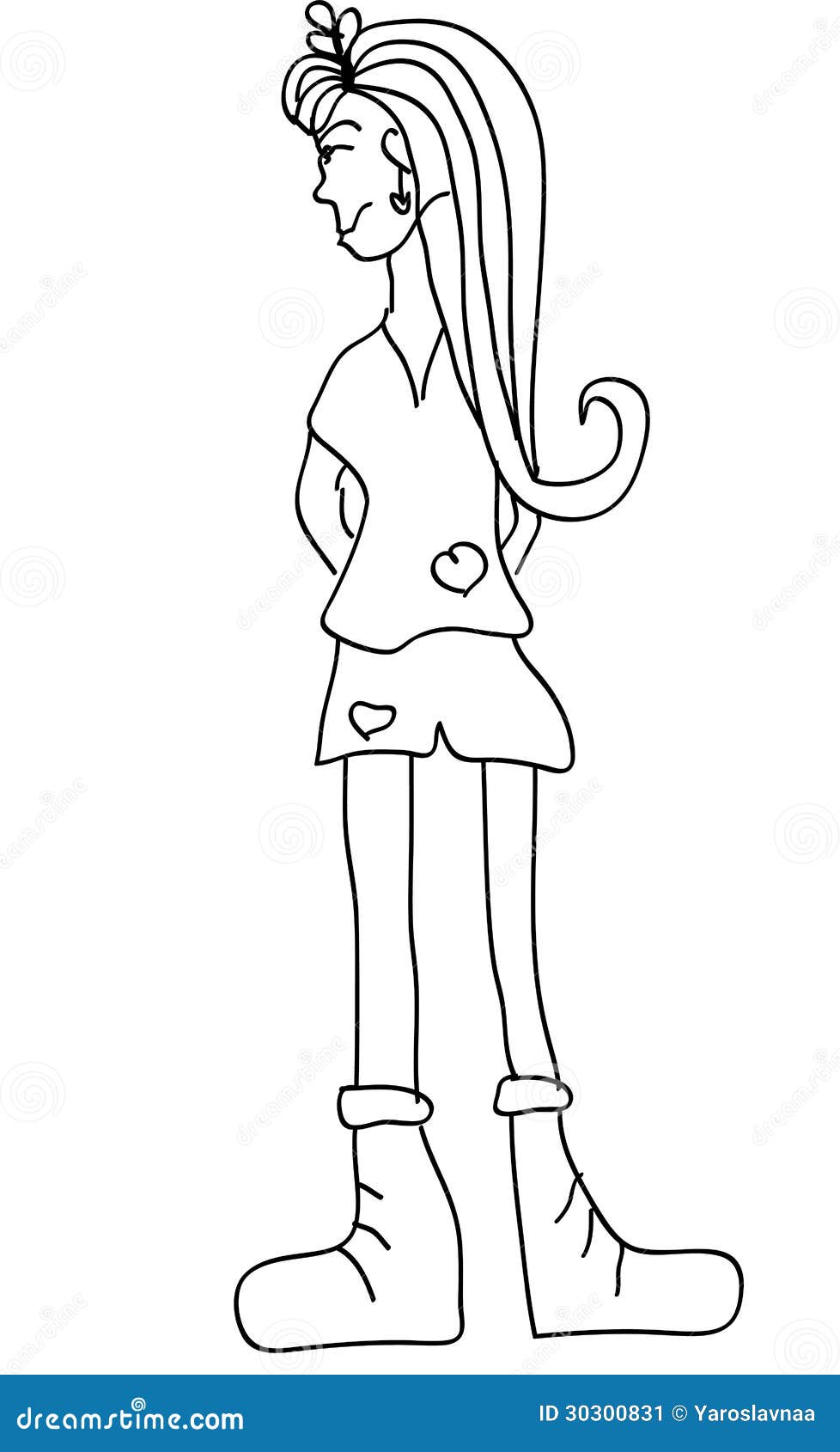 Girl cartoon. vector stock vector. Illustration of child - 30300831