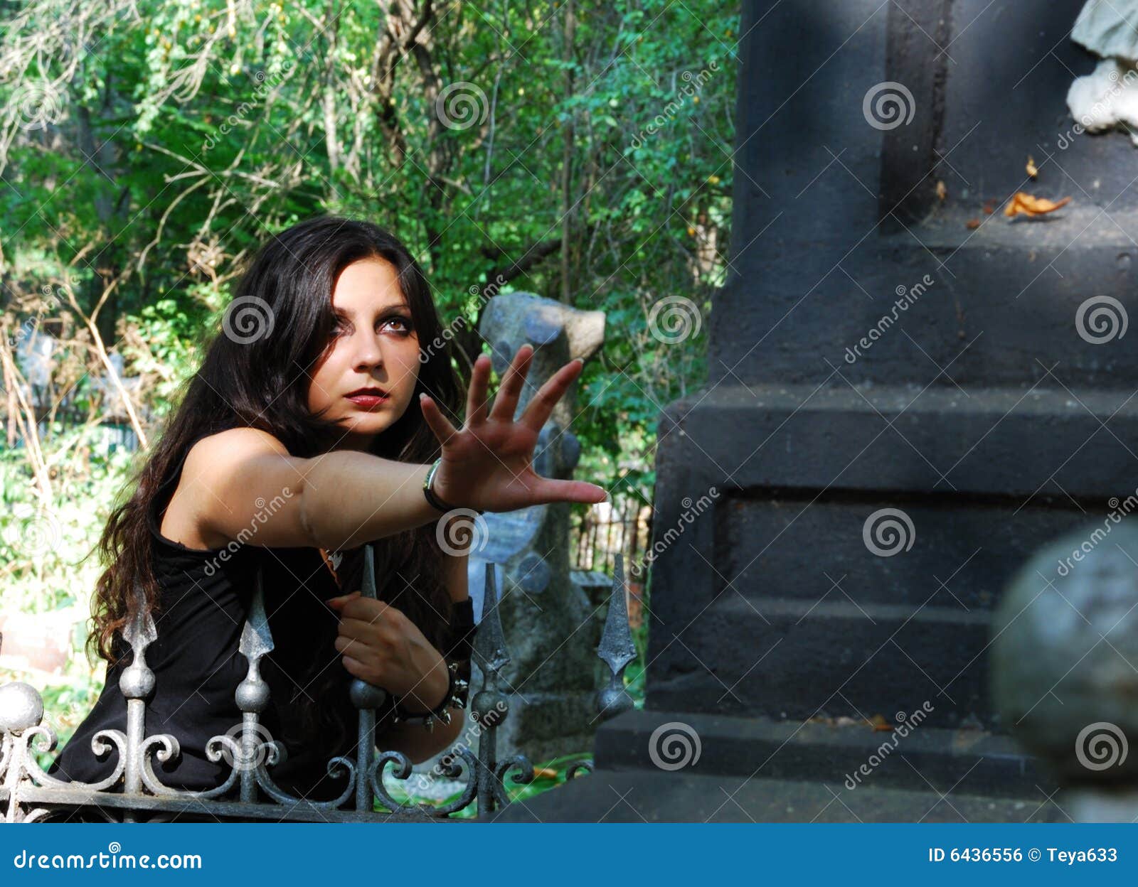 The girl on a cemetery stock photo. Image of angel, white - 6436556