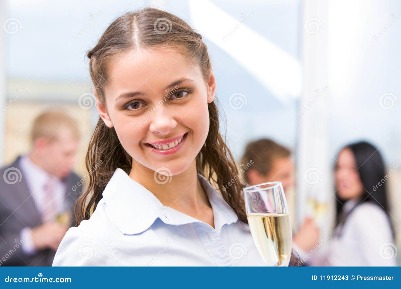 Girl with champagne stock image. Image of lifestyle, caucasian - 11912243