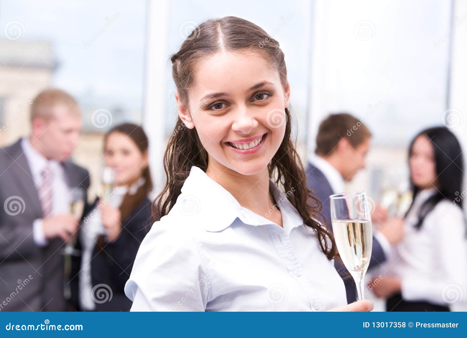 Girl with champagne stock photo. Image of celebration - 13017358