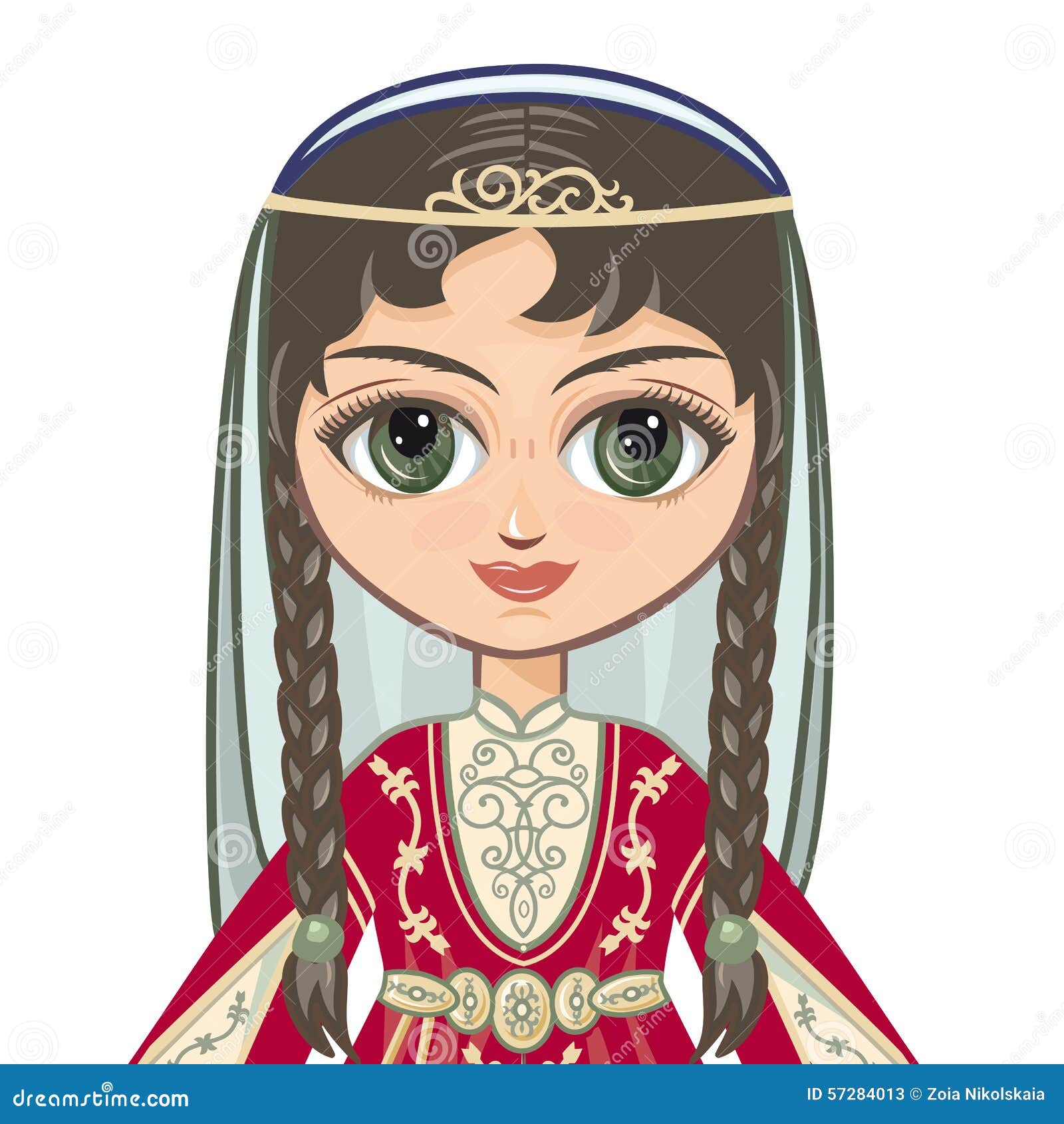 The Girl In The Chechen Suit. Historical Clothes .Portrait, Avatar ...