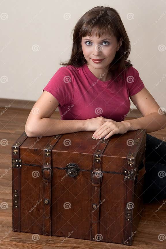 Girl with chest stock image. Image of beautiful, pretty - 1196801