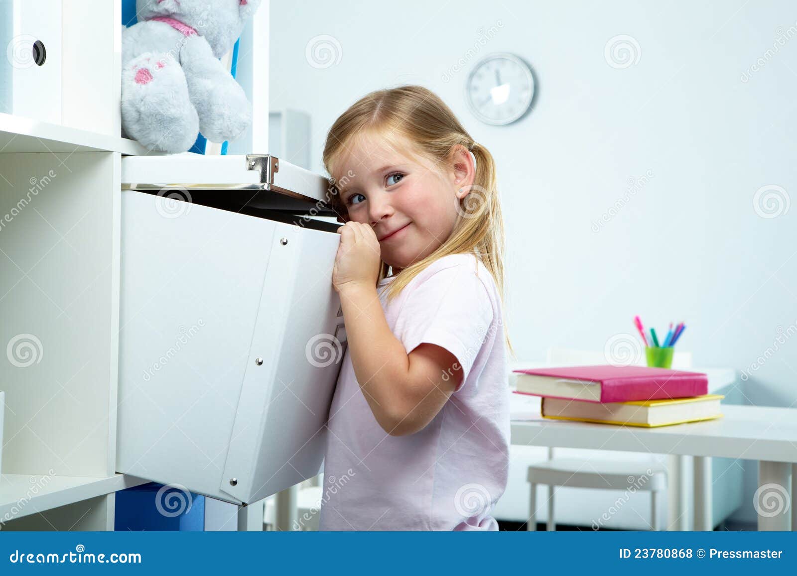 Girl with chest stock photo. Image of cute, curiosity - 23780868