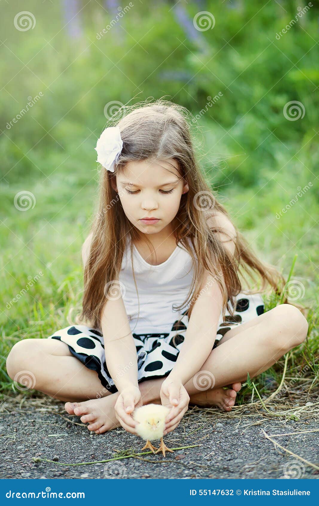 Girl With Chicken Stock Photography | CartoonDealer.com #37750868