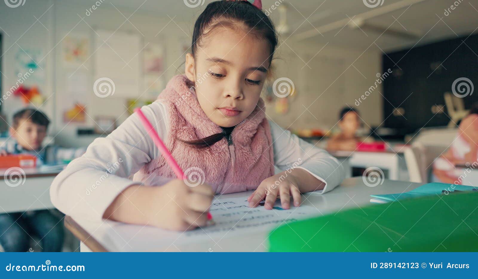 Girl Child, Education and Student Writing in Classroom with Learning ...
