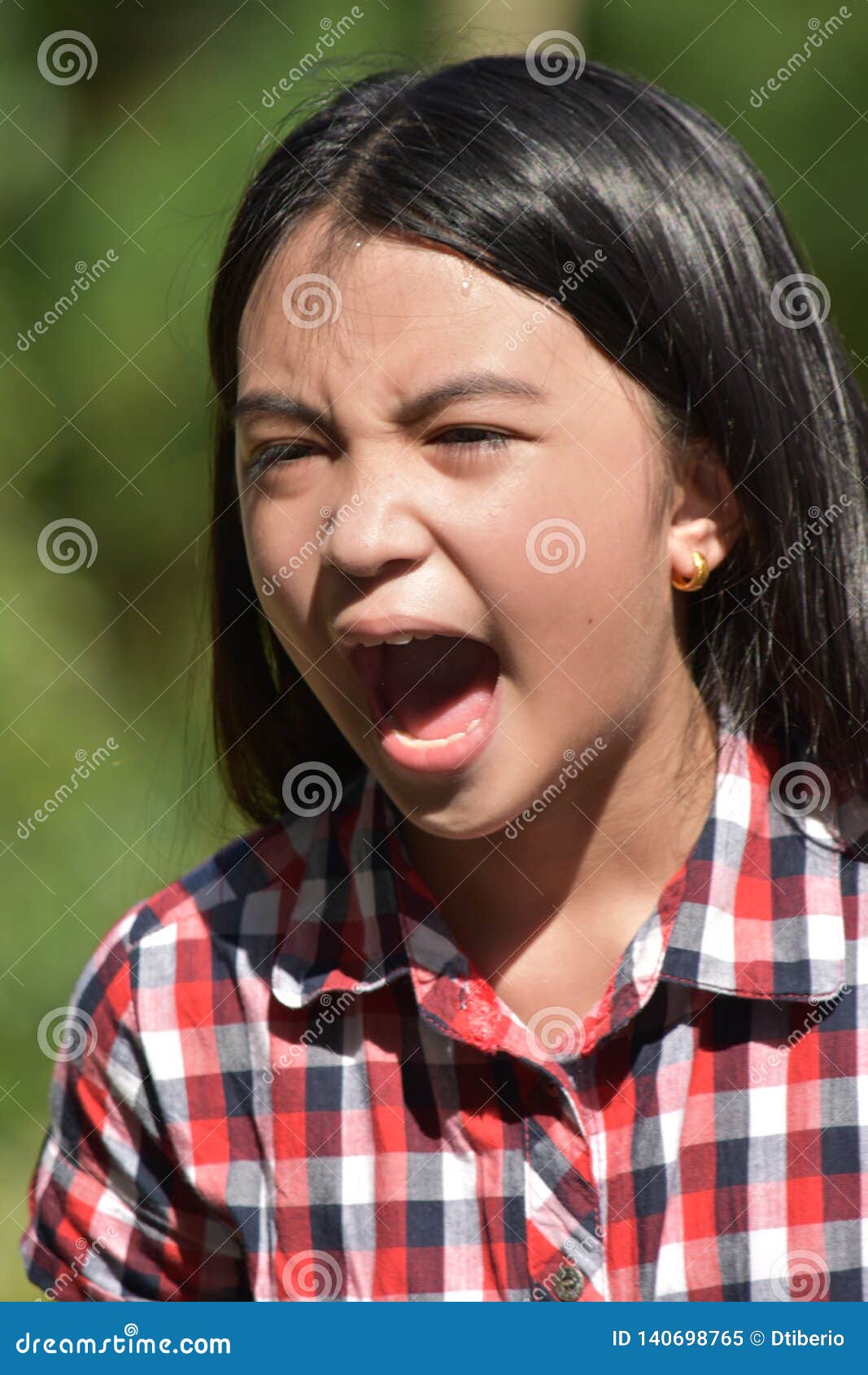 A Girl Child Yelling stock image. Image of youth, yells - 140698765