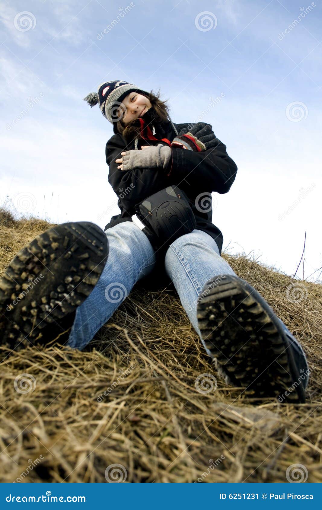 Girl in chilly weather stock image. Image of nature, wellness - 6251231