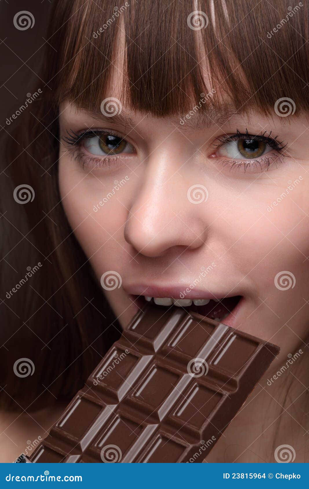 Girl with chocolate stock photo. Image of caucasian, desire - 23815964