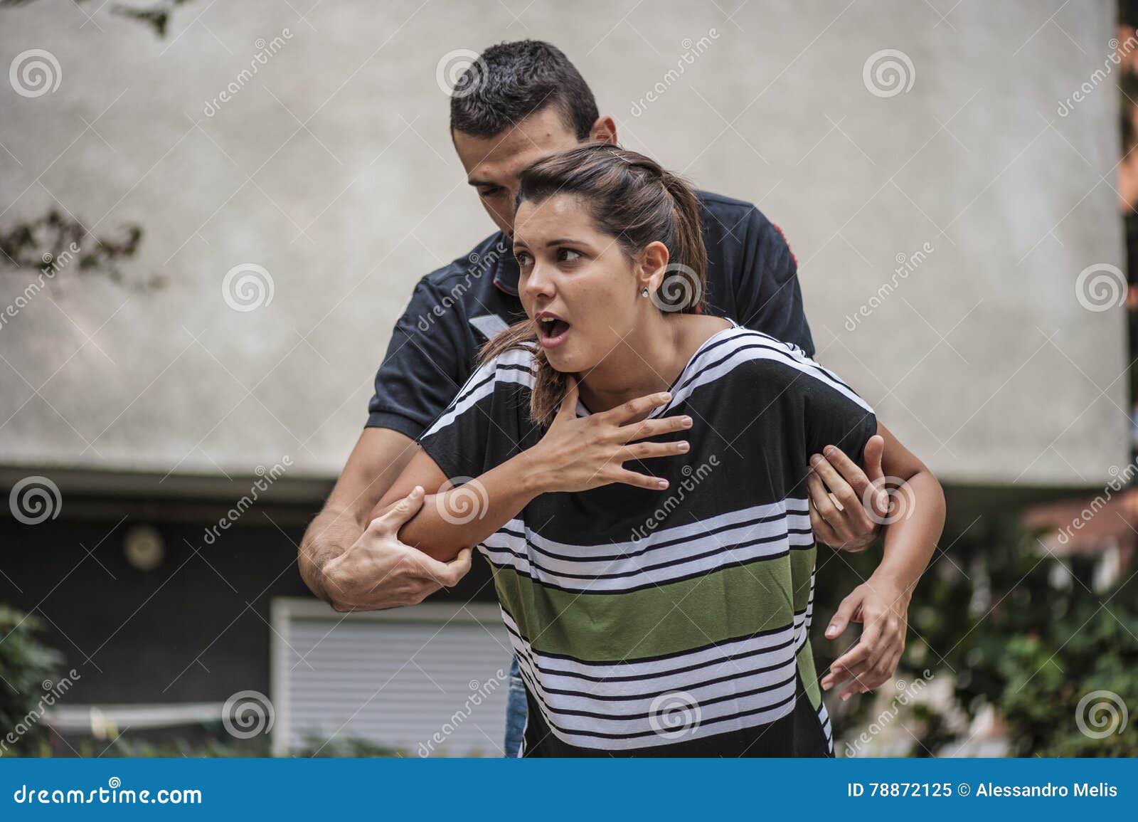 Girl is choking stock image. Image of desobstruction - 78872125