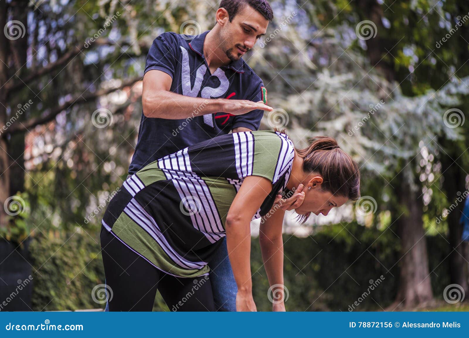 Girl is choking stock photo. Image of defibrillation - 78872156