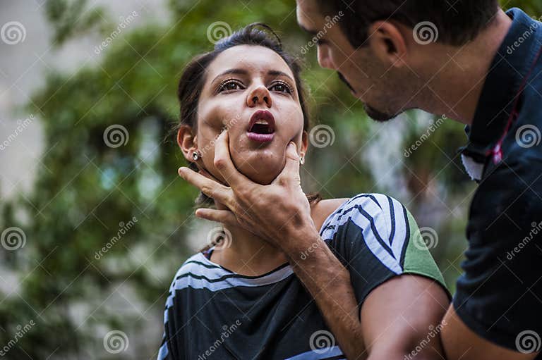 Girl is choking stock image. Image of resuscitation, helping - 78872207