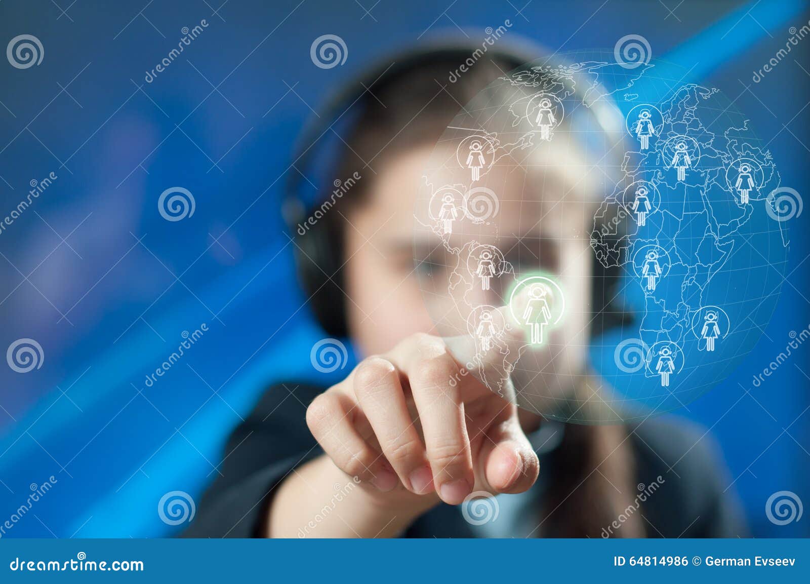 Girl Chooses Interlocutor for Dialogue Stock Photo - Image of ...