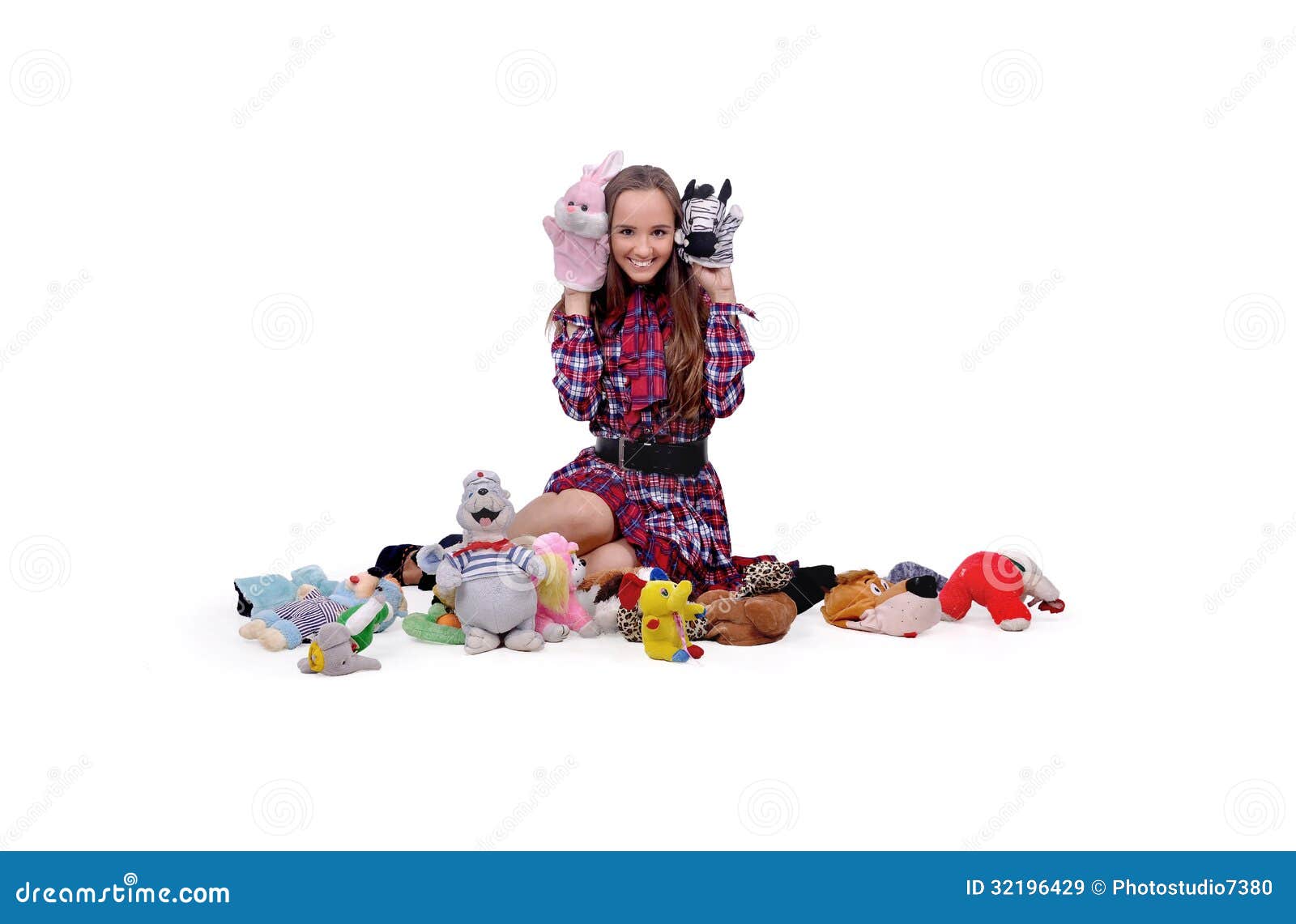 Girl chooses a toy stock image. Image of smile, play - 32196429