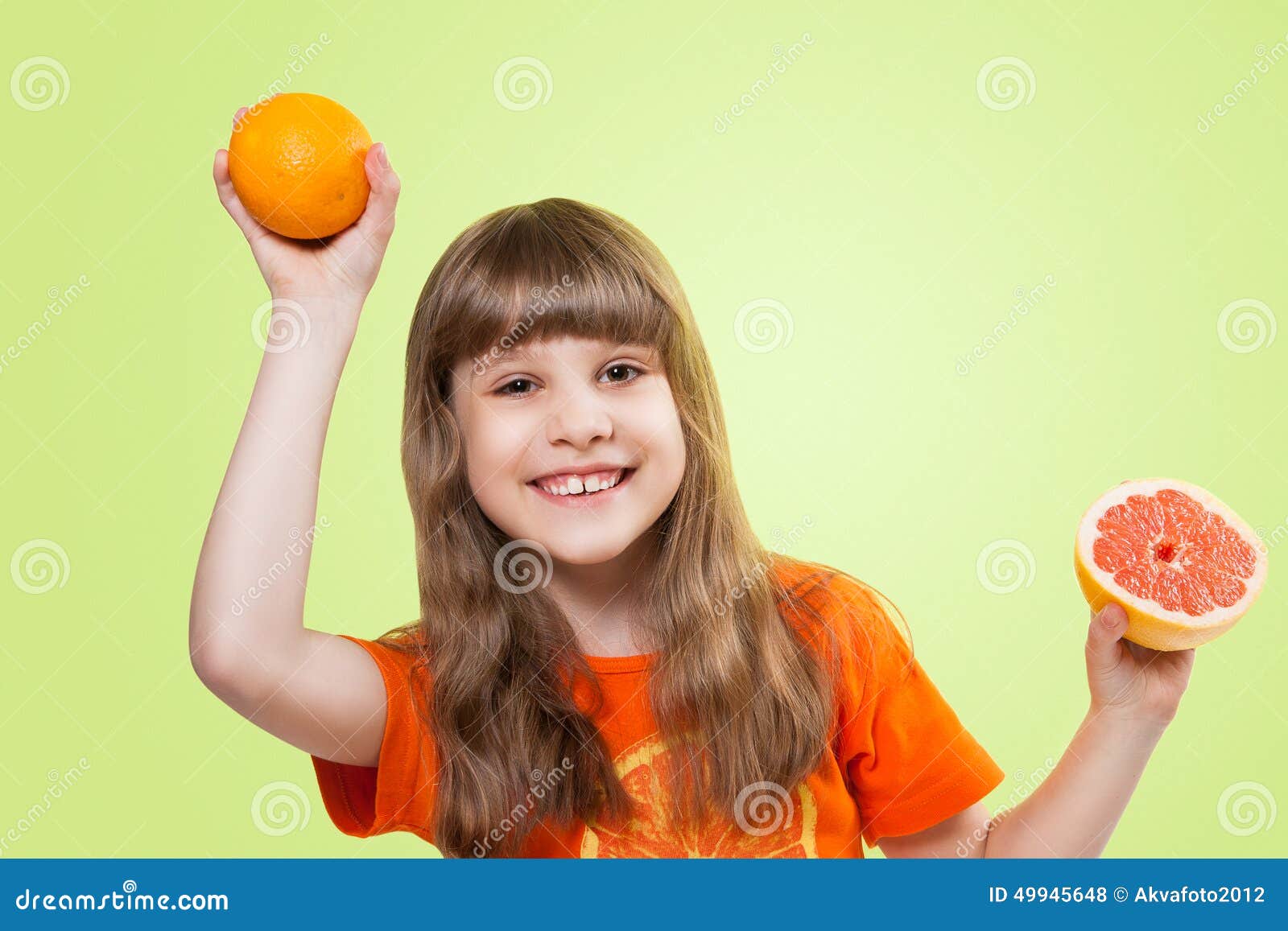 Girl with citrus stock photo. Image of juice, juicy, cheerful - 49945648