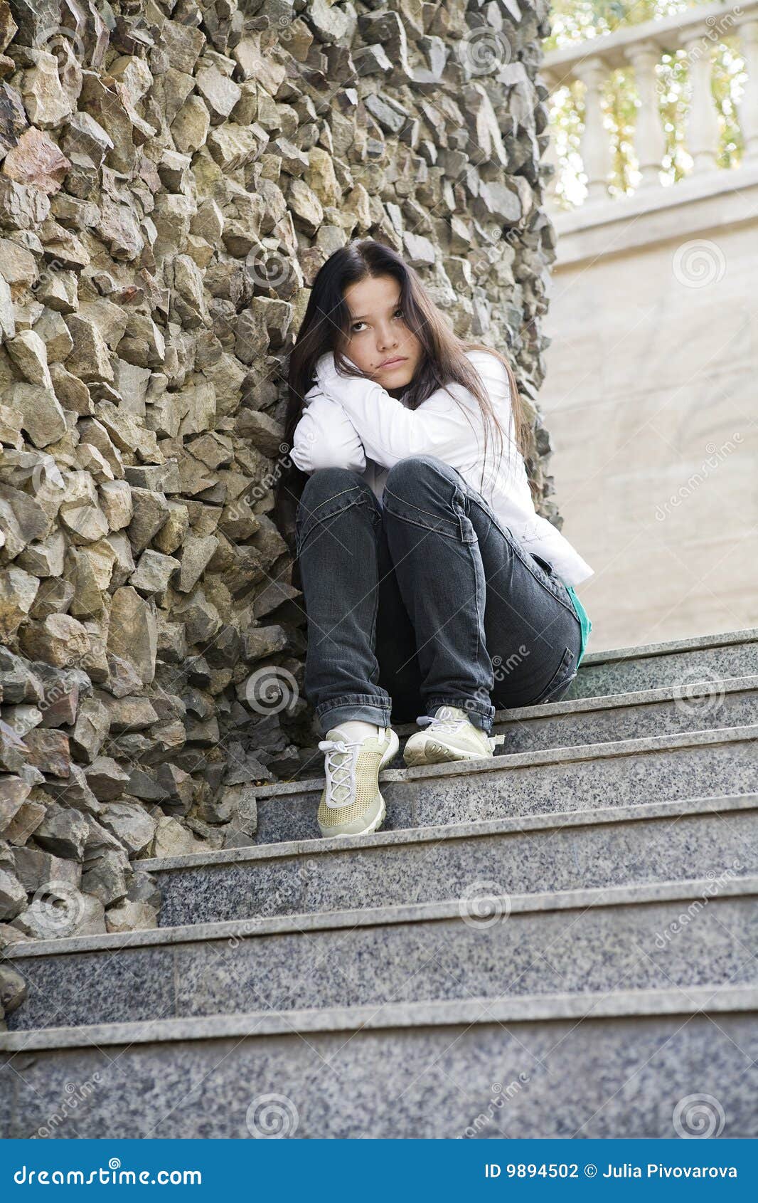 Girl at the city, problems stock photo. Image of fear - 9894502