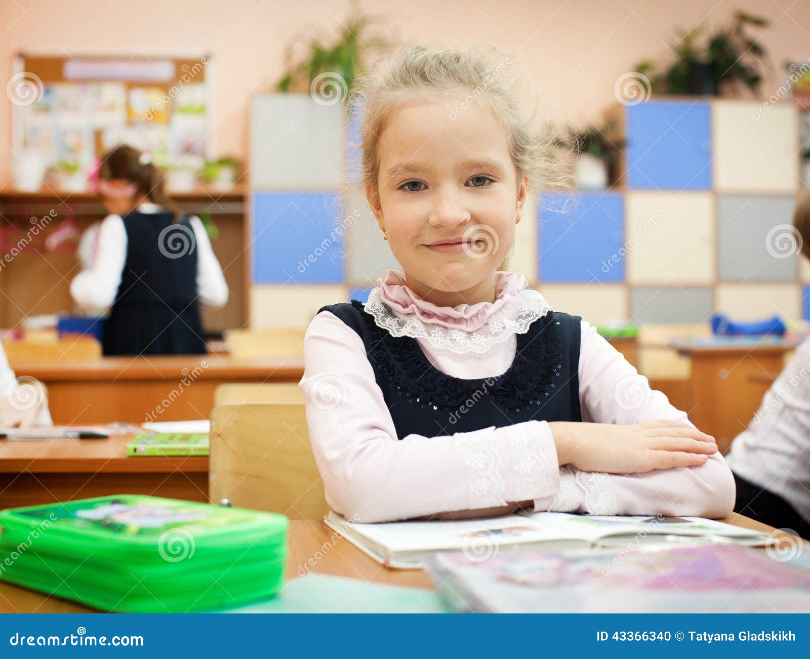 Girl at classroom stock photo. Image of little, color - 43366340