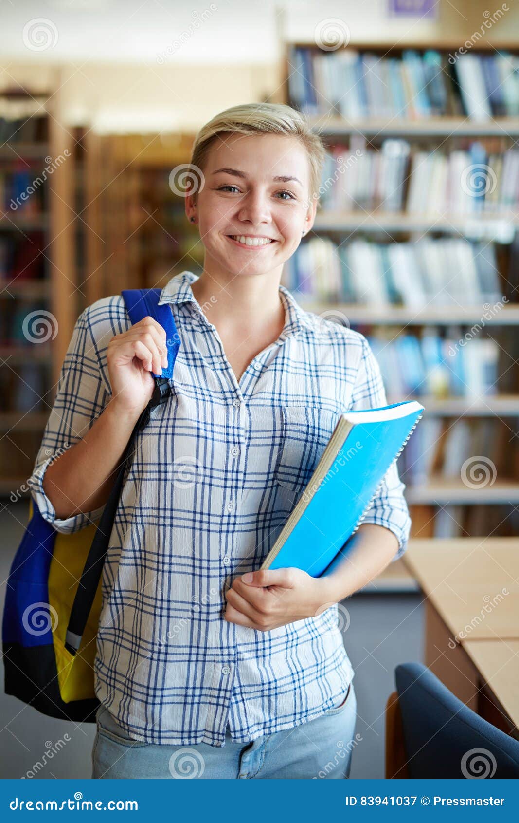 Girl in classroom stock image. Image of academic, schoolbeginning ...