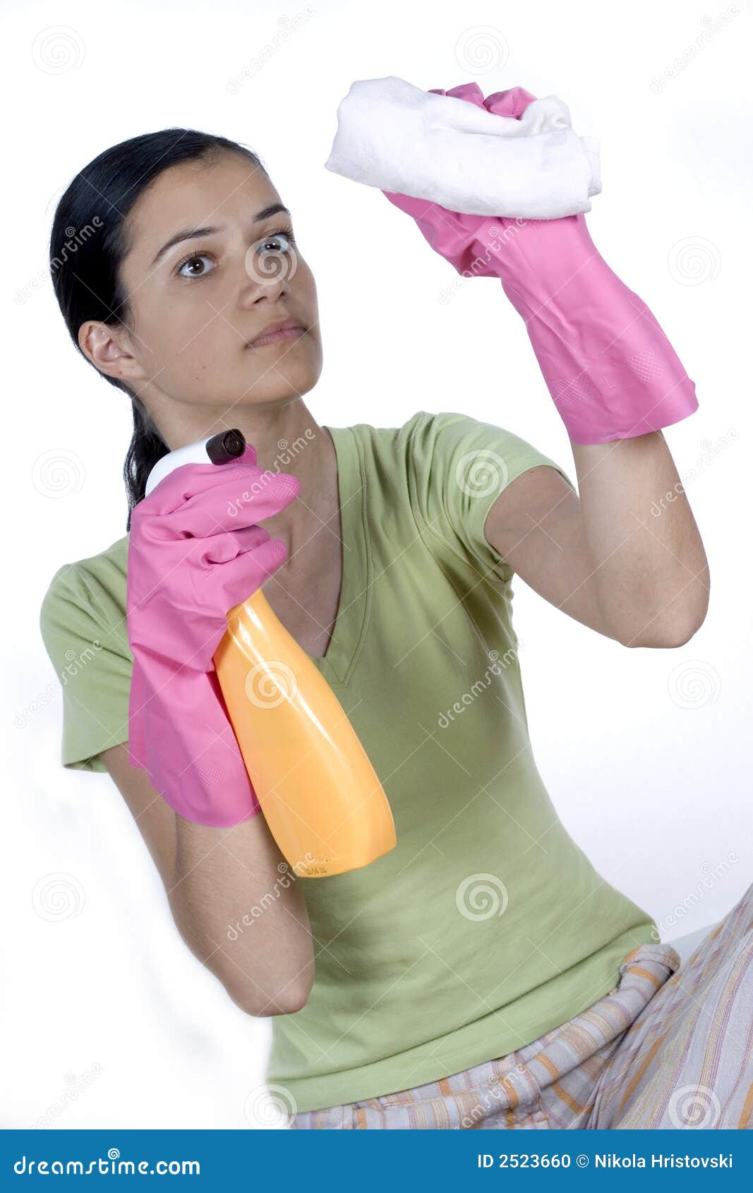 Girl cleaning stock photo. Image of grime, clean, excessive - 2523660