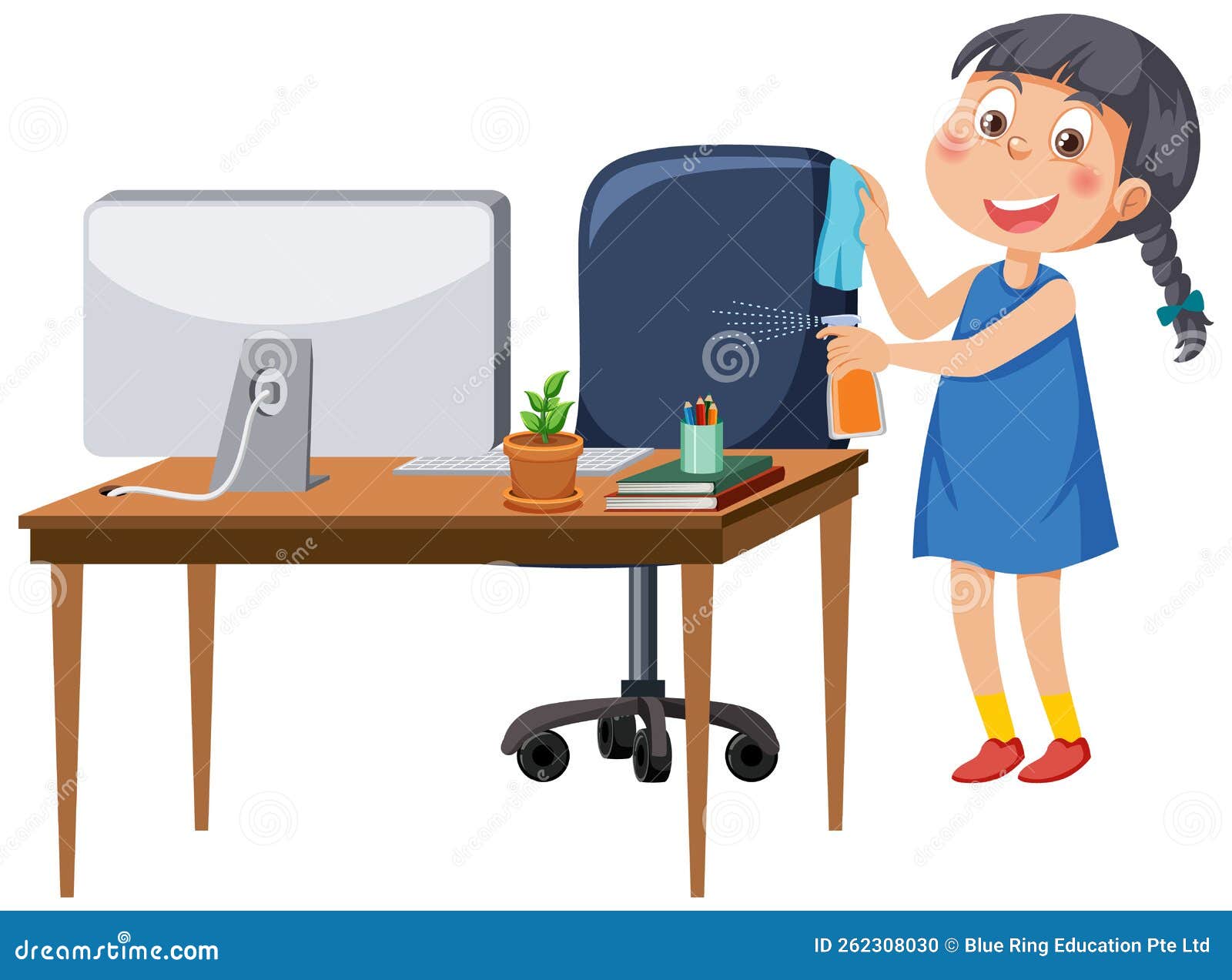 Man Cleaning Computer, Pc, Laptop With Trash Can Sign. User Removing ...