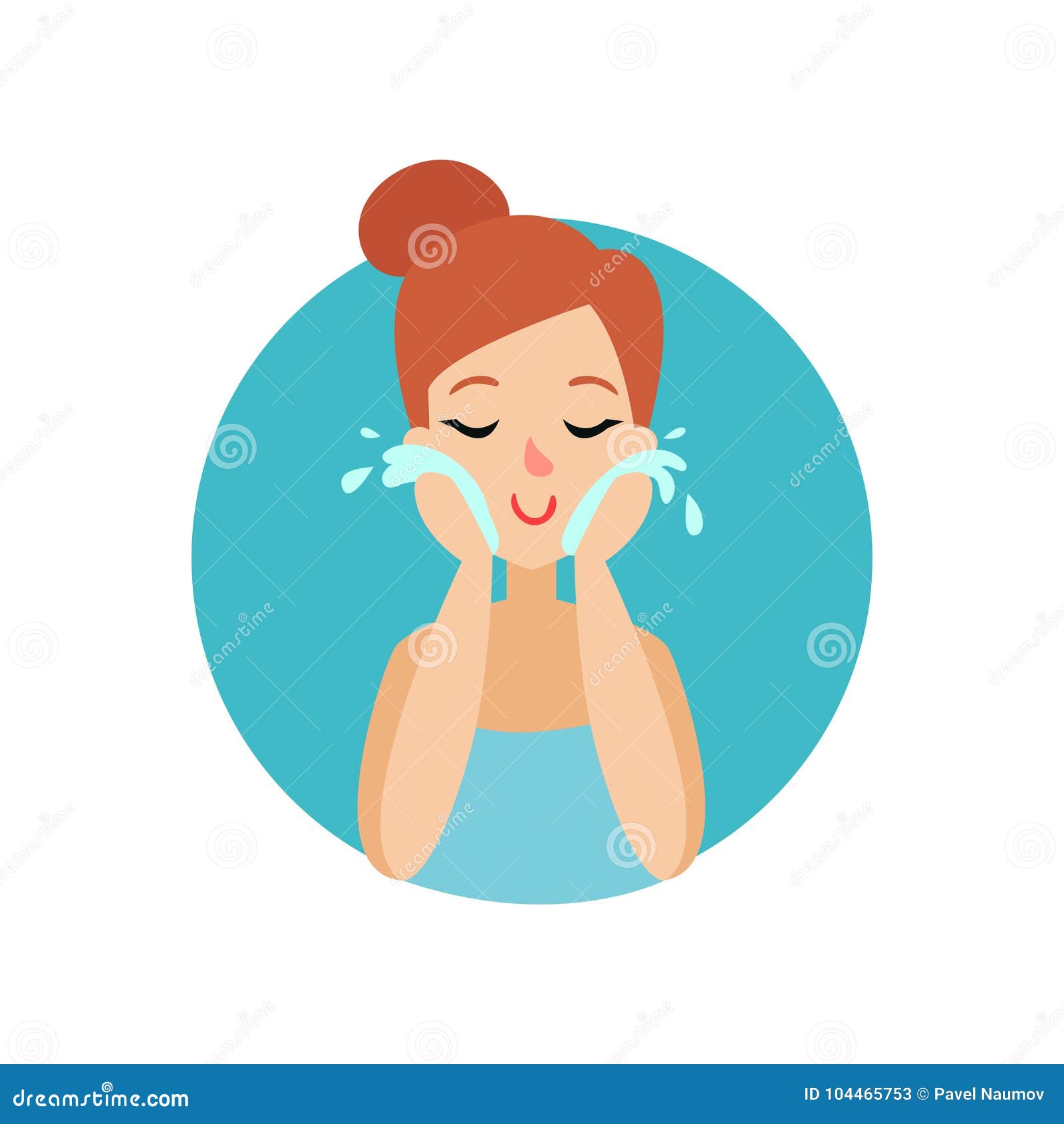 Girl Cleaning Her Face With Foam Woman Caring For Herself Healthy