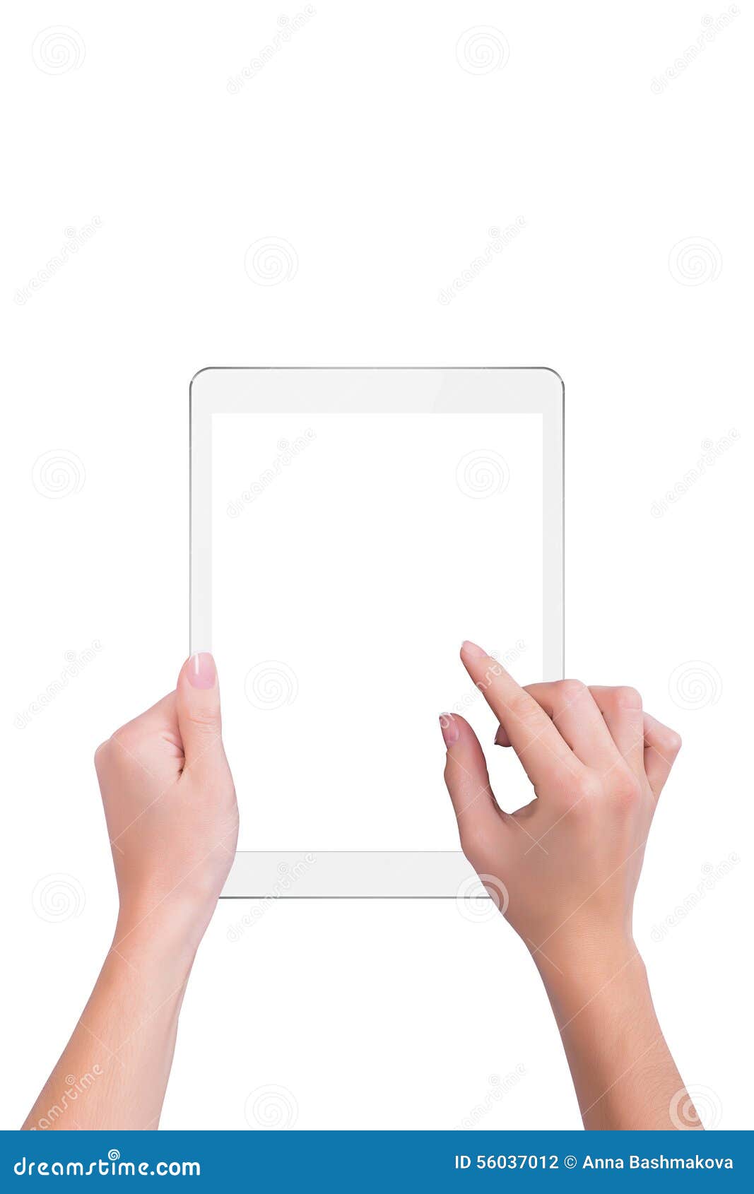 Girl Clicks a Finger on a Plate Stock Photo - Image of communication ...