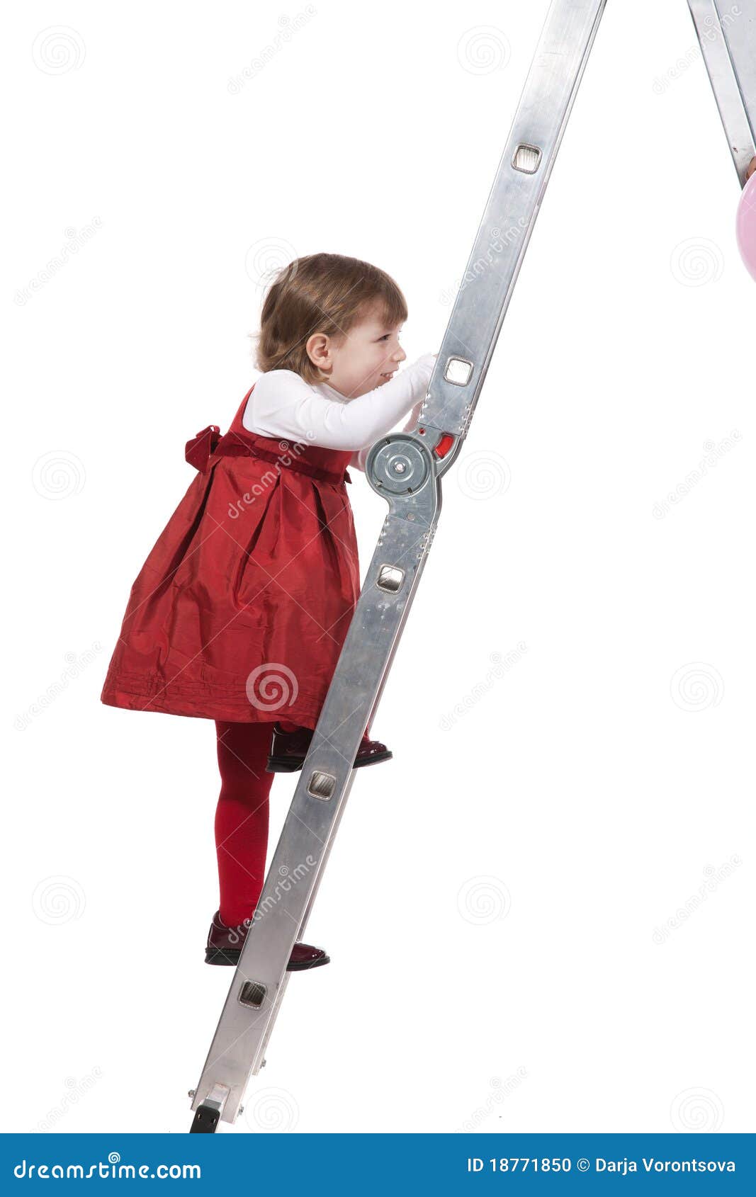 Girl climbing stock photo. Image of ladder, festive, stair - 18771850