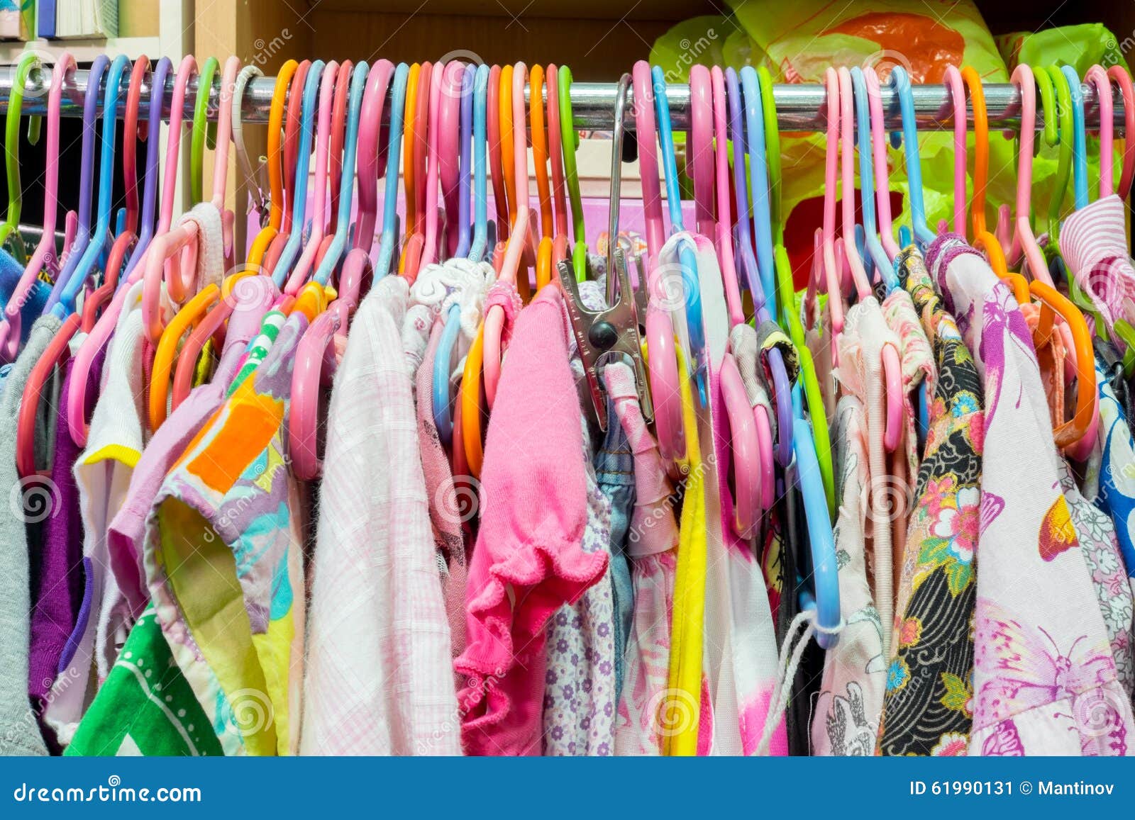Girl cloth on rack stock image. Image of white, showroom - 61990131