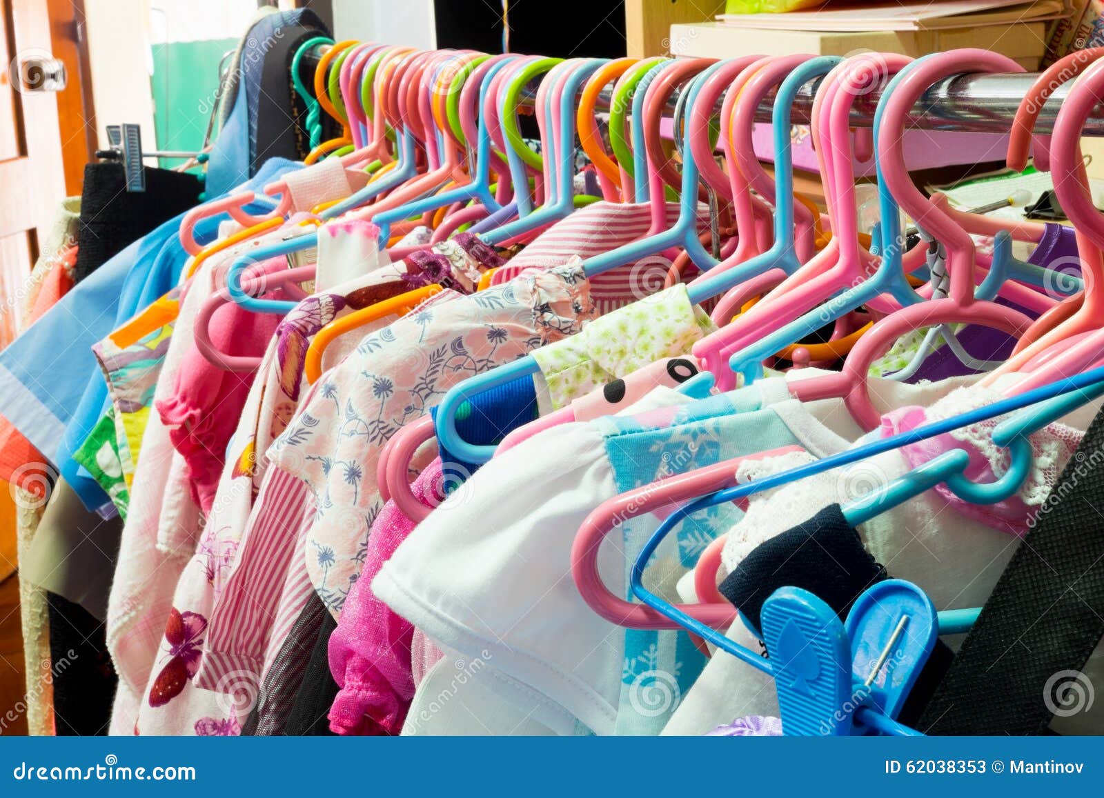 Girl cloth on rack stock image. Image of wear, woman - 62038353