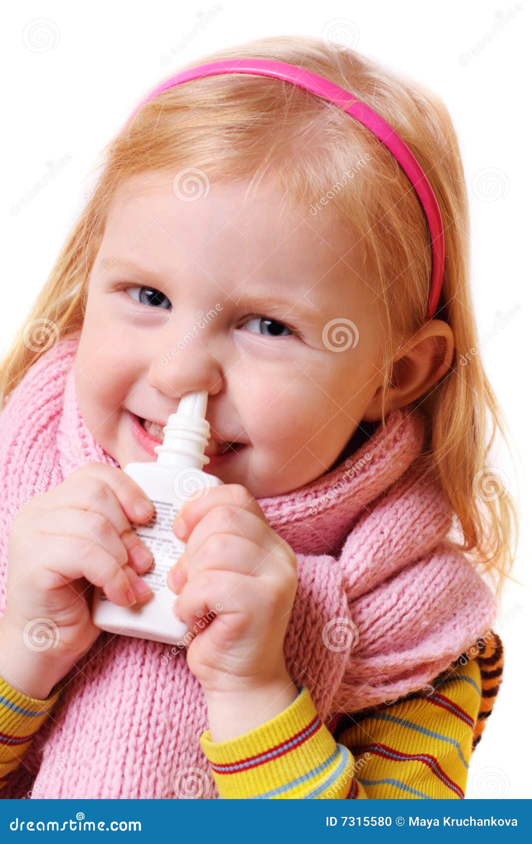 Girl with cold stock photo. Image of cute, isolated, illness - 7315580