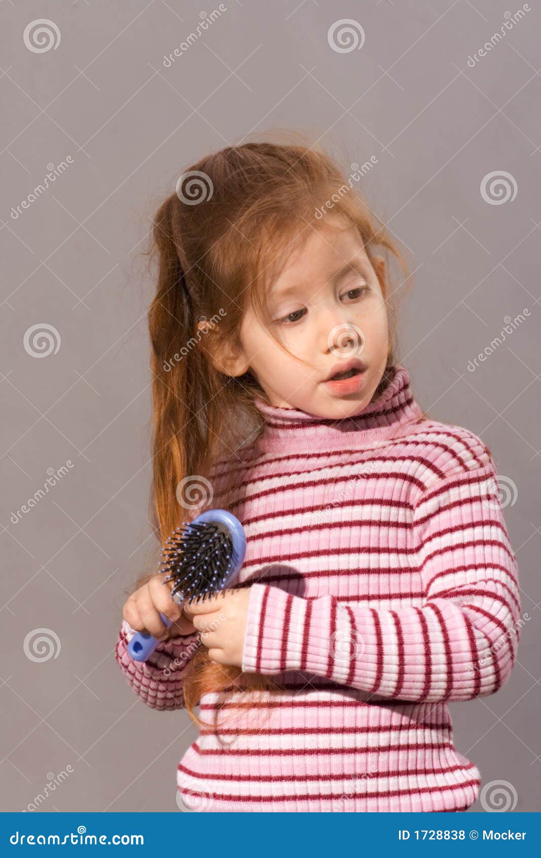 Girl with comb stock photo. Image of lovely, childhood - 1728838