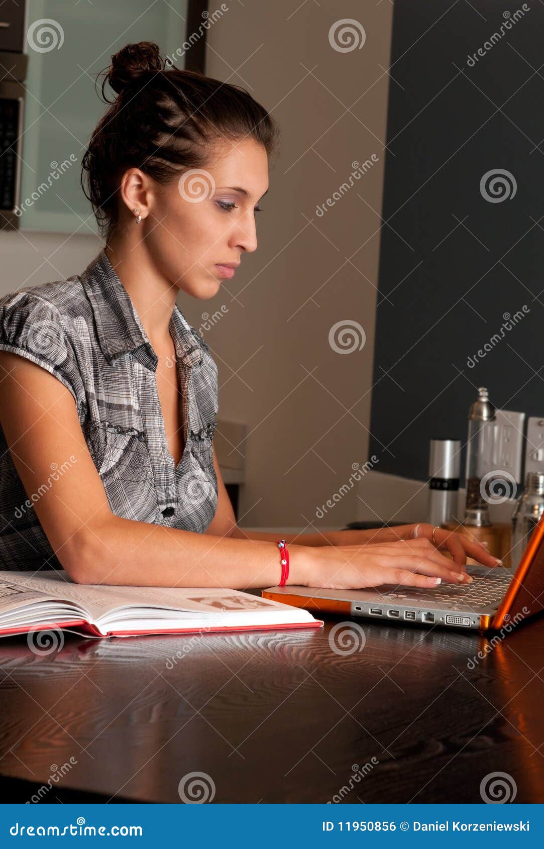 Girl and computer stock photo. Image of color, beauty - 11950856