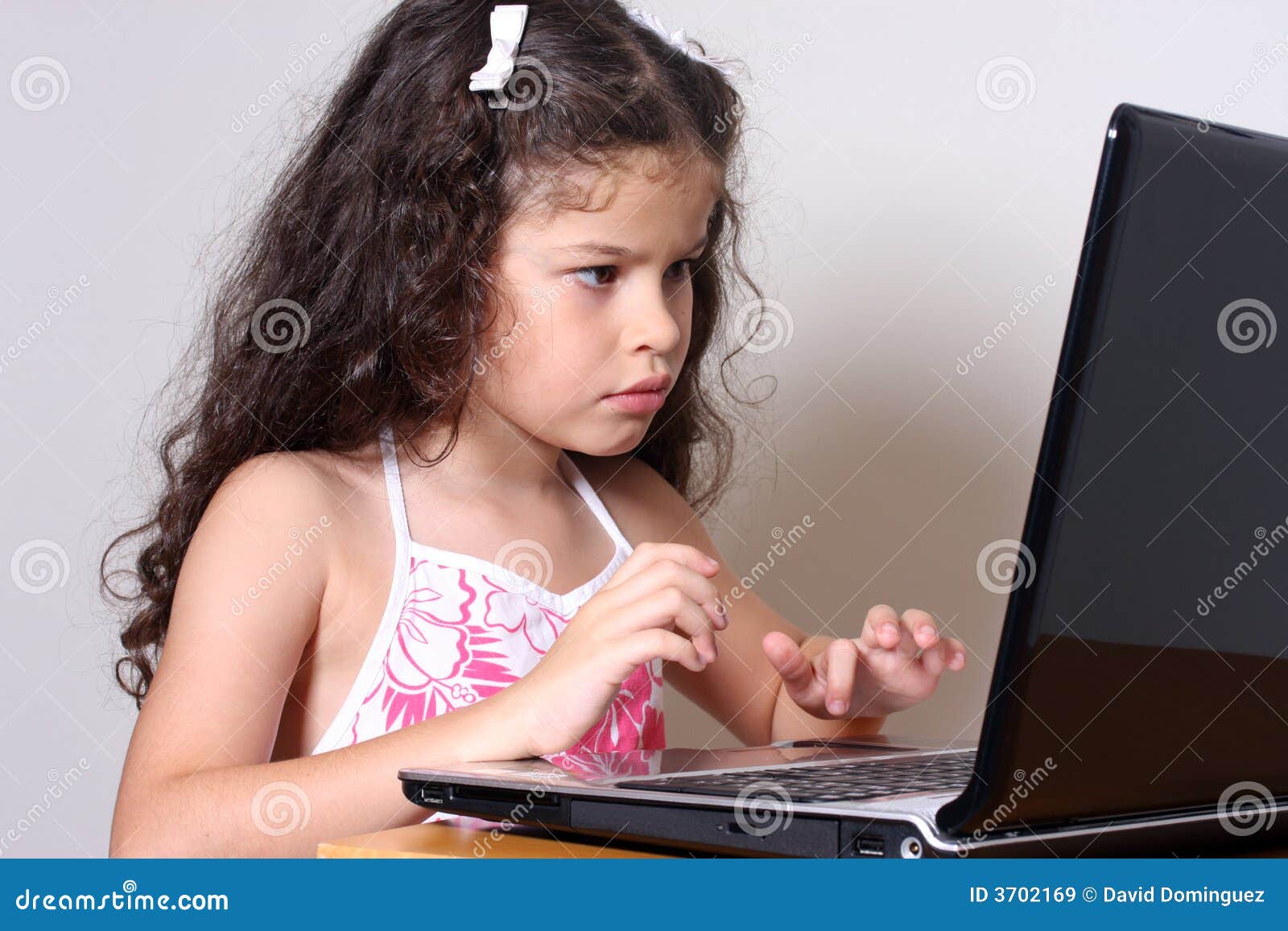 Girl and computer stock image. Image of style, notebook - 3702169