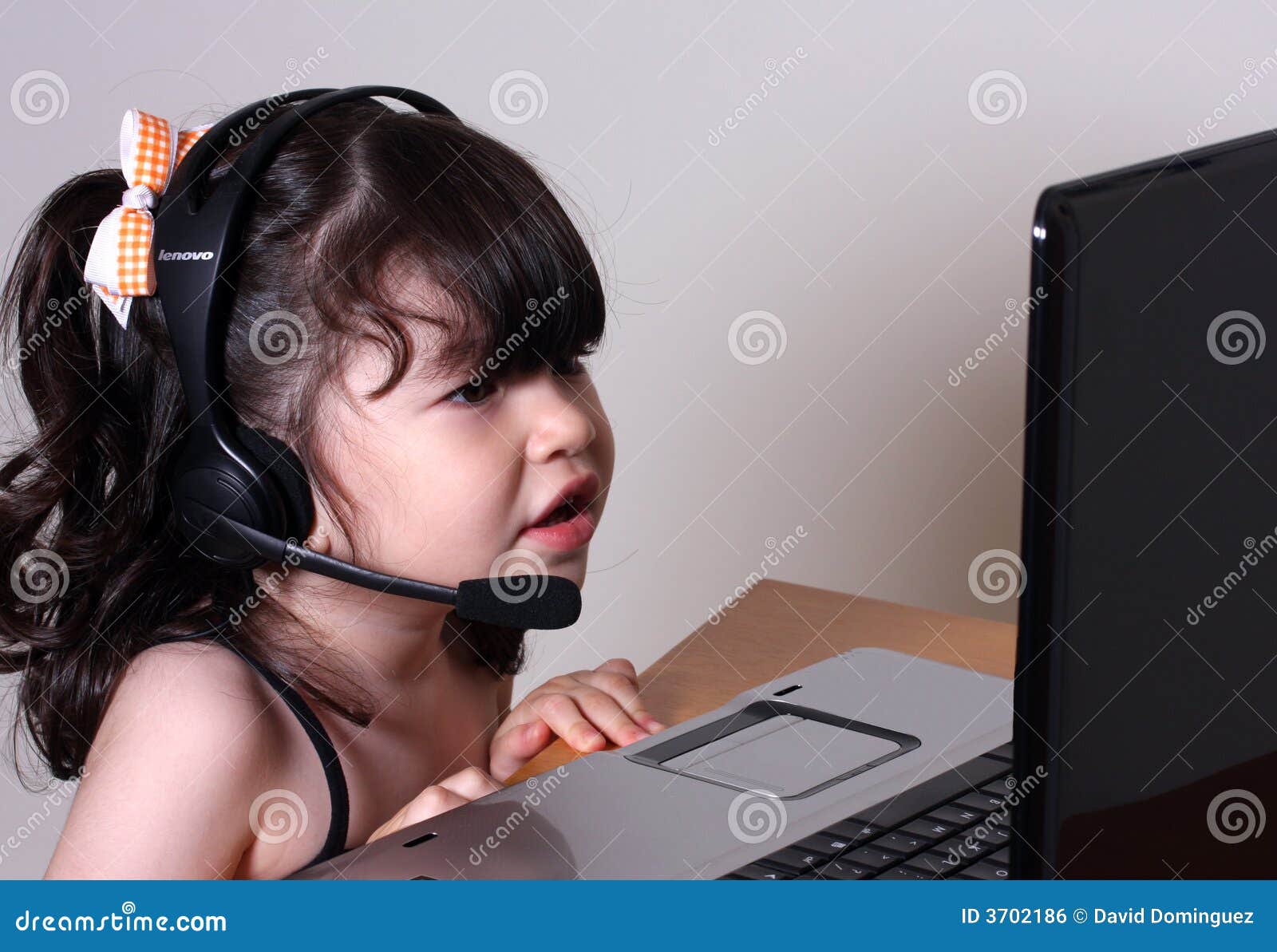 Girl and computer stock photo. Image of style, learning - 3702186