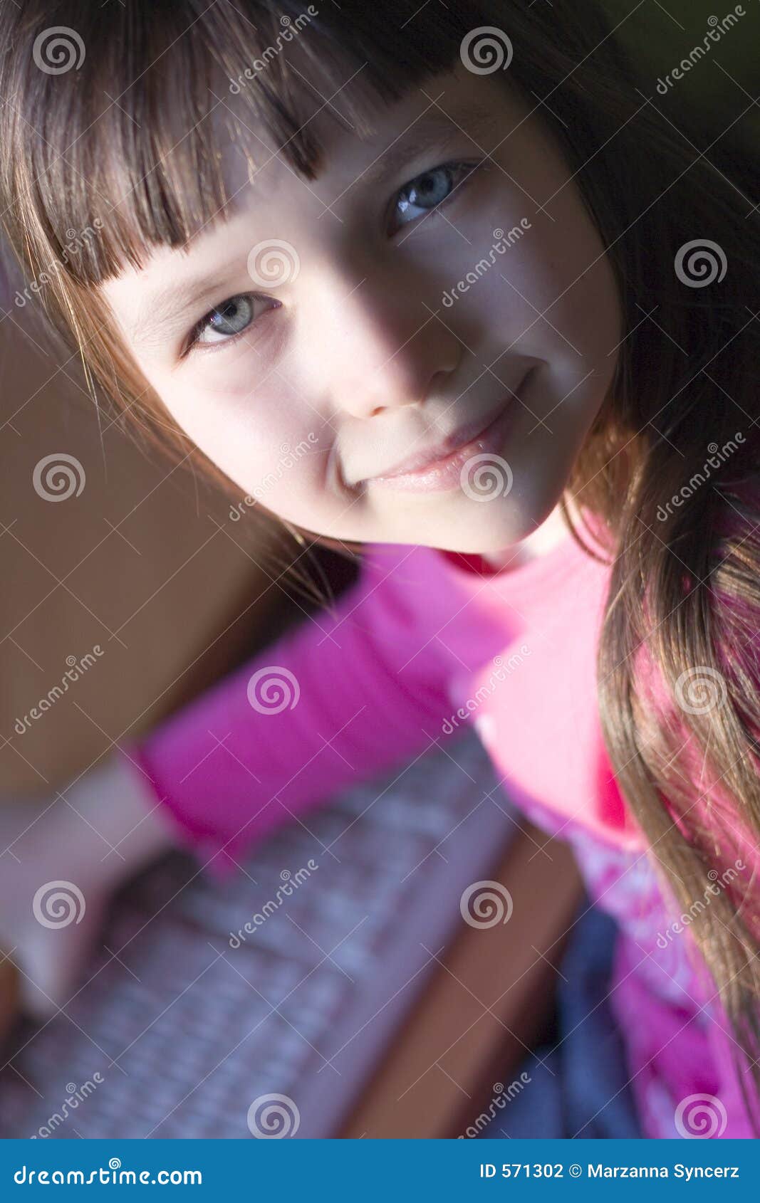 Girl in computer stock photo. Image of happy, face, look - 571302