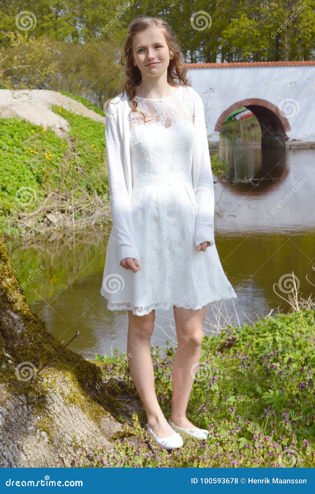 Confirmation stock photo. Image of nice, grass, girl - 100593678