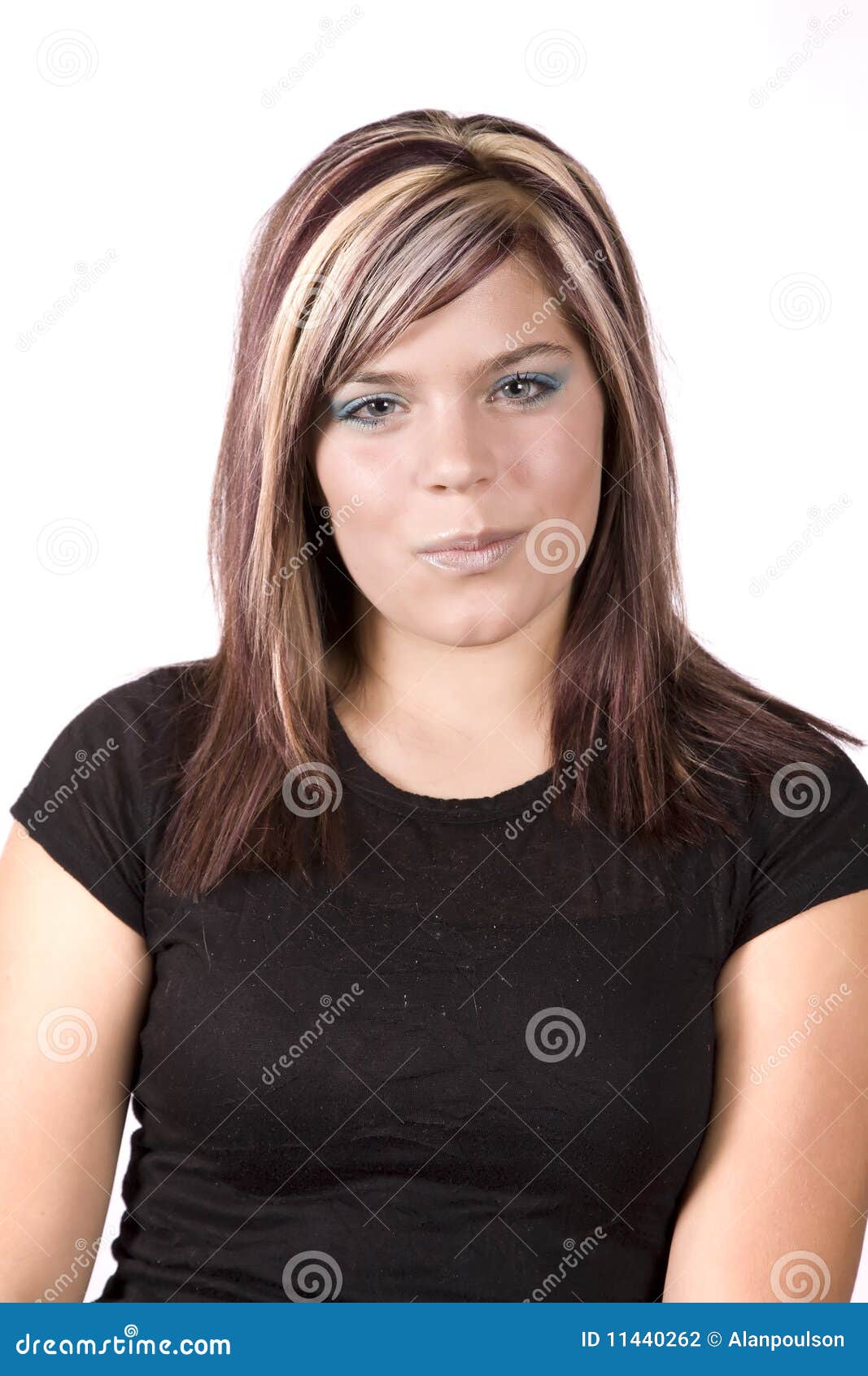 Girl with Confused Look on Face. Stock Photo - Image of cosmetics ...
