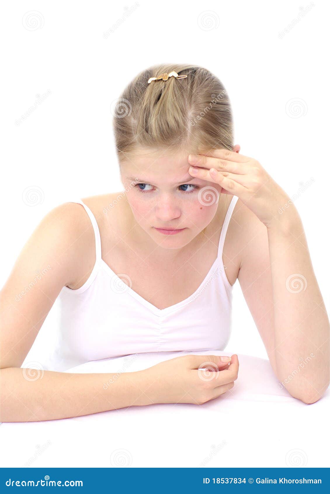 Girl with Contemplative Look Stock Photo - Image of look, wailful: 18537834