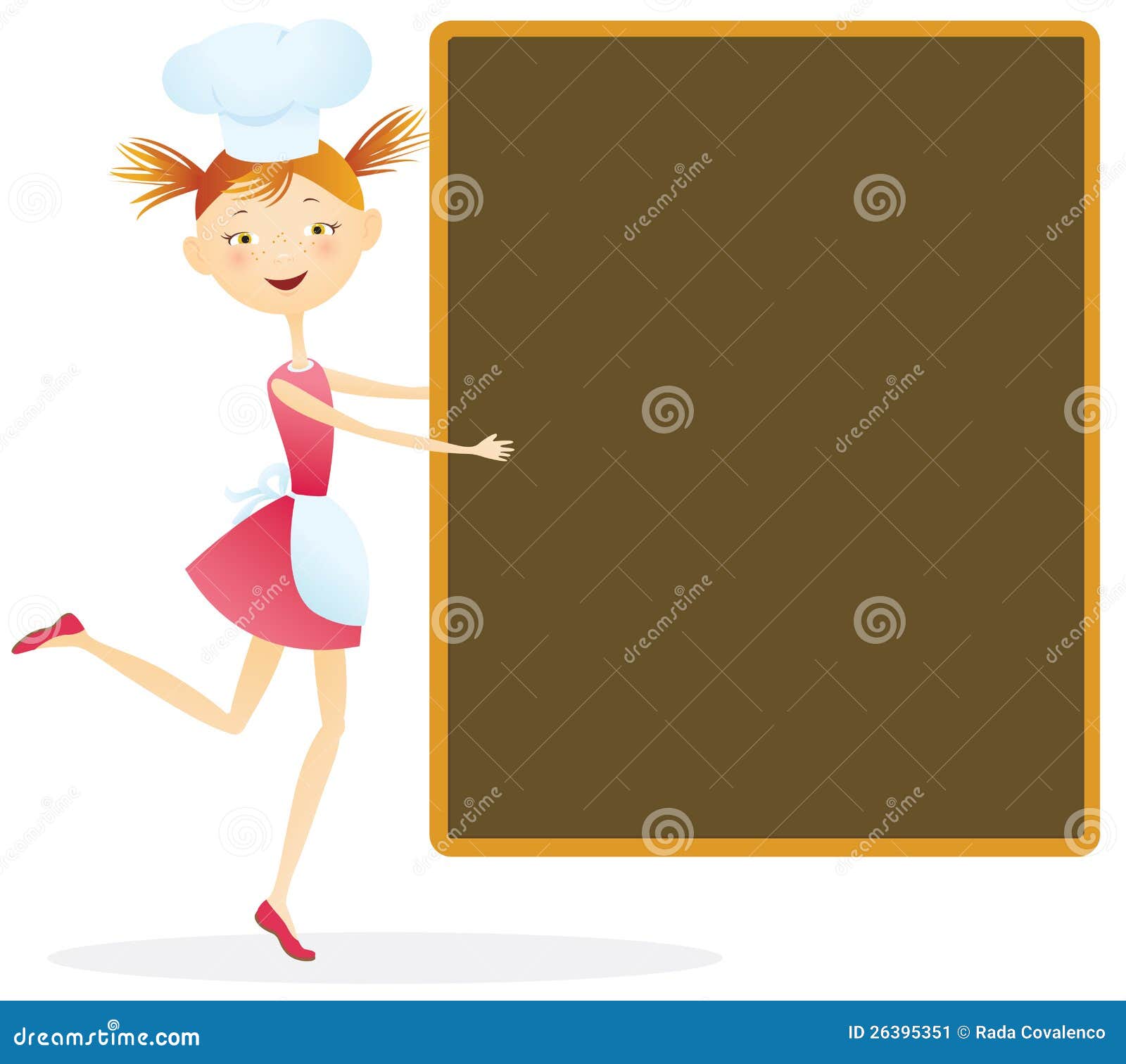 Girl Cook. Pose On A Chair. Legs Crossed. Style Comics. Raster Of Pop ...