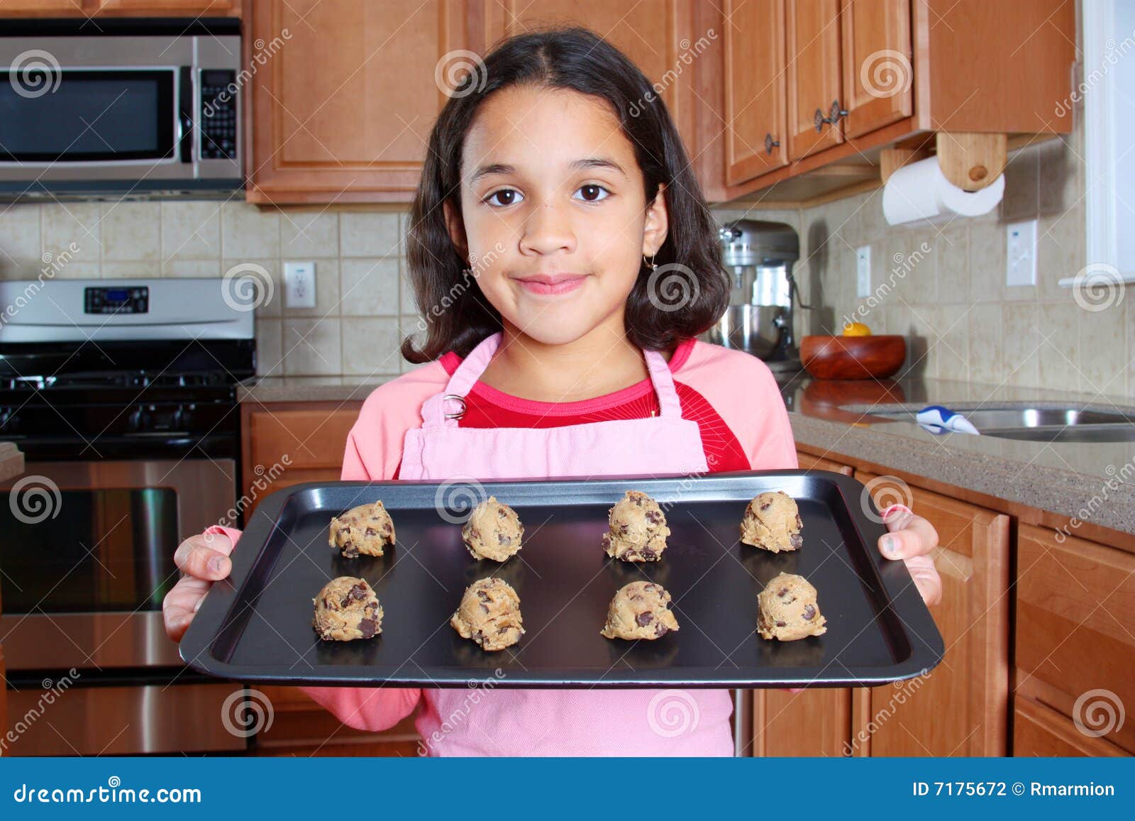 Girl with Cookies stock photo. Image of cook, child, hispanic - 7175672