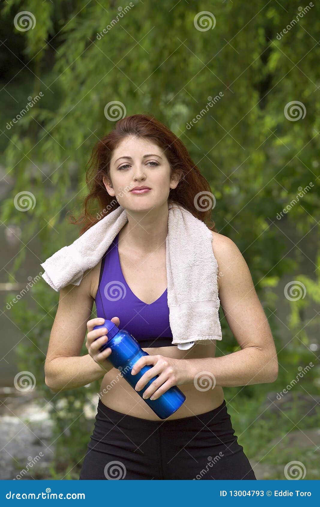 Girl Cooling Off after Workout Stock Image - Image of fitness, twenties ...