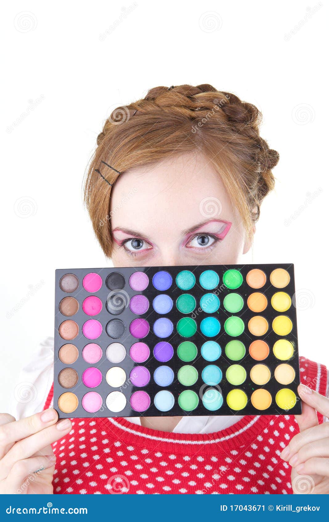 Girl with cosmetics stock image. Image of portrait, fashion - 17043671