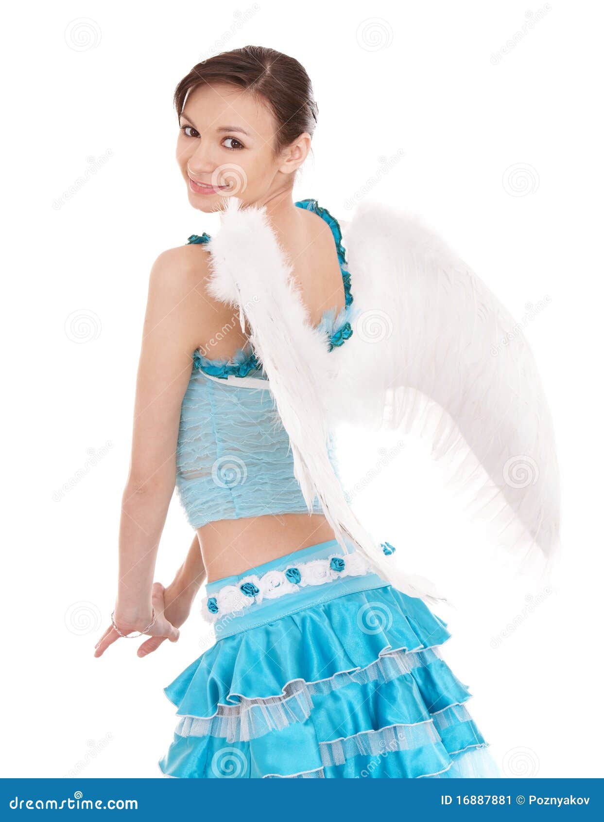 Girl in costume of angel. stock image. Image of model - 16887881